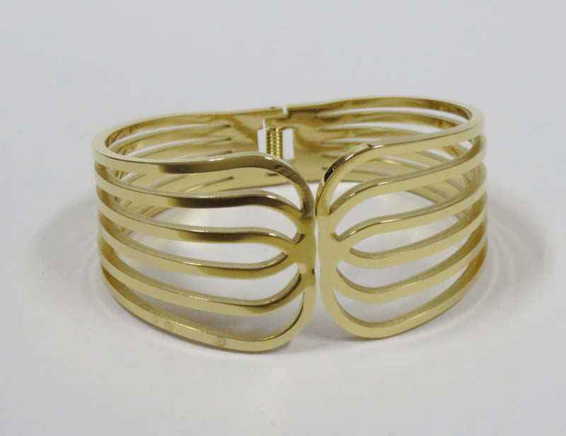 GOLD BANGLE CLEAR STONES ( 931 GSL ) – Ohmyjewelry.com