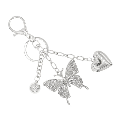 SILVER BUTTERFLY HEART KEYCHAIN ( 31881 CRR ) – Ohmyjewelry.com