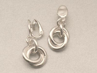 SILVER RING CLIP ON EARRINGS ( 29600 S ) – Ohmyjewelry.com