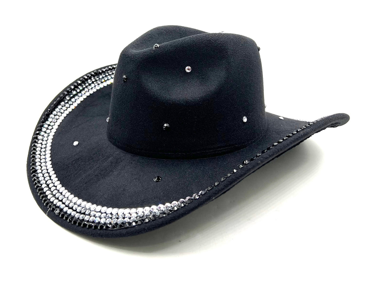 BLACK HAT CLEAR STONES ( 0685 BKBKC ) – Ohmyjewelry.com