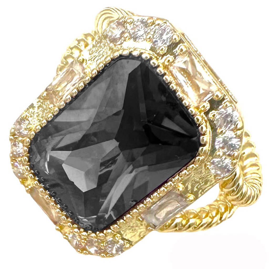 GOLD RING BLACK STONE SIZE 8 ( 2178 GJ8 ) – Ohmyjewelry.com