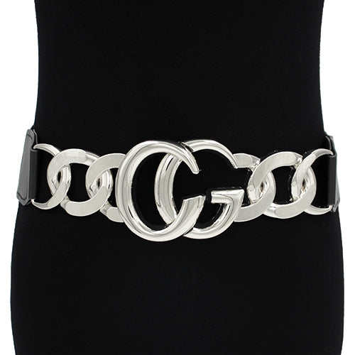 SILVER BLACK CG STRETCH BELT ( 1298 RD ) – Ohmyjewelry.com