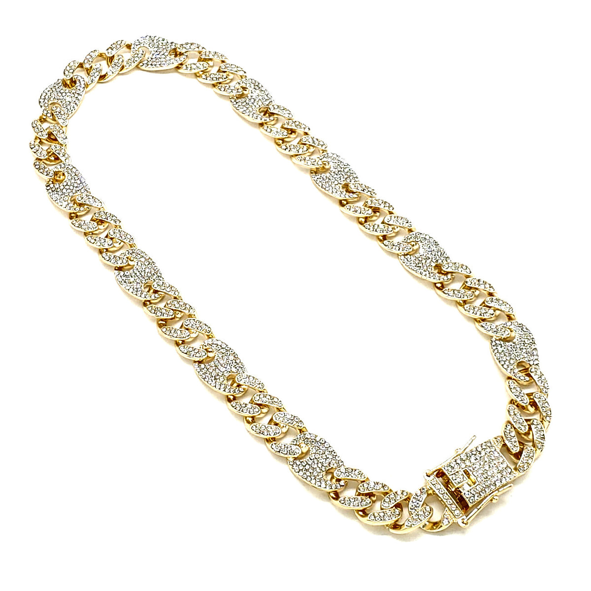 ICE OUT COFFEE BEAN CHAIN LINK NECKLACE 18" ( 4102 GL18 ) – Ohmyjewelry.com