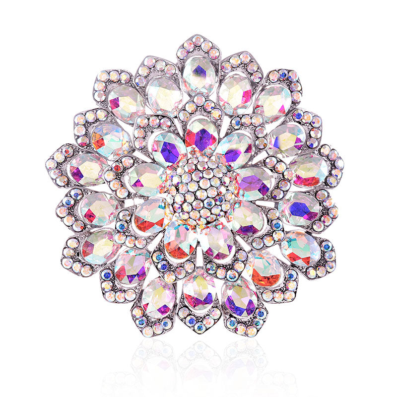 LARGE CRYSTAL FLOWER PIN ( 1528 SAB ) – Ohmyjewelry.com