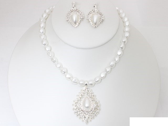 PEARL NECKLACE SET ( 20056 SWH ) – Ohmyjewelry.com