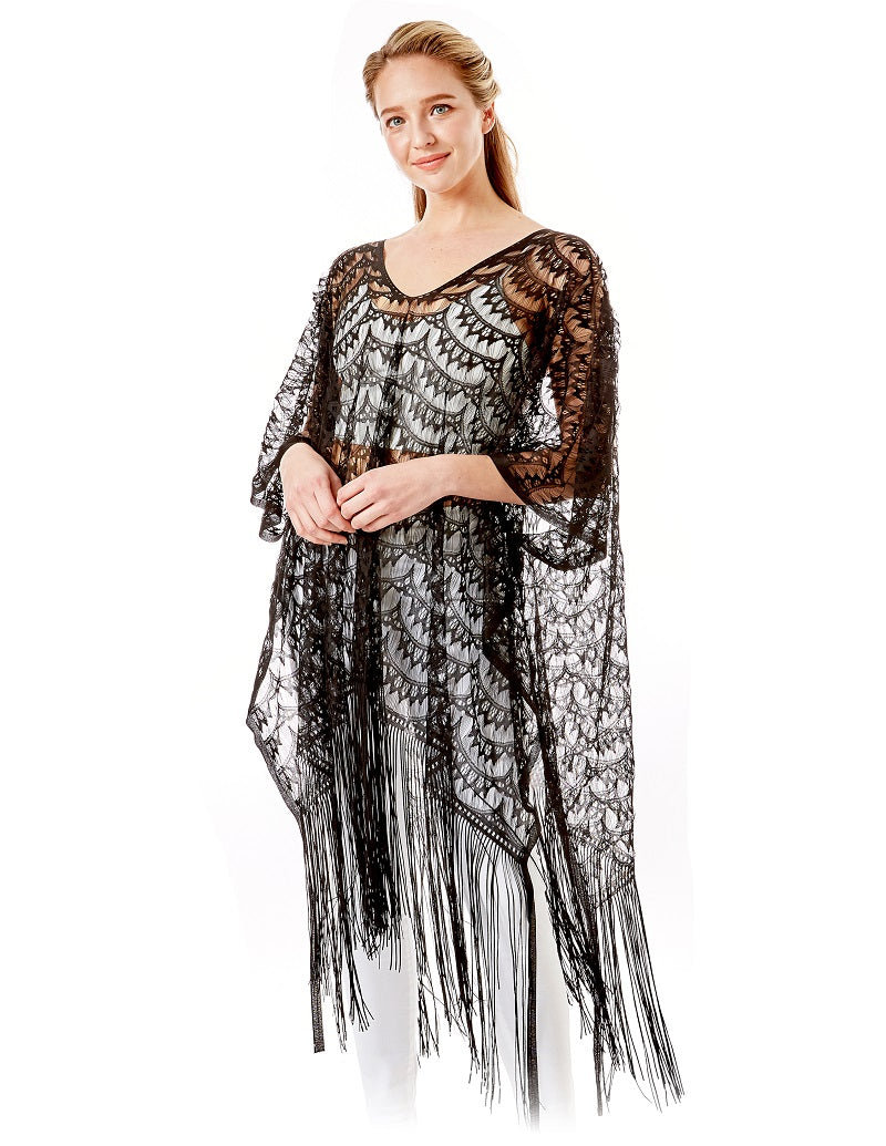 BLACK POLYESTER MESH COVER UP ( 1180 BLACK ) – Ohmyjewelry.com